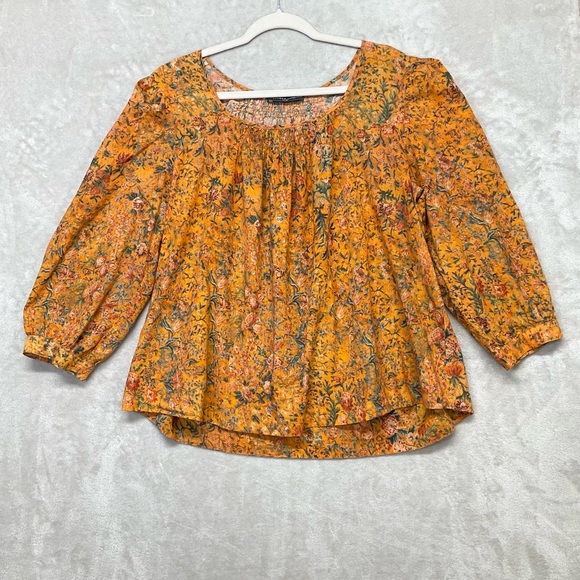 Peruvian Connection | Tops | Vtg Peruvian Connection Floral Blouse Top ...